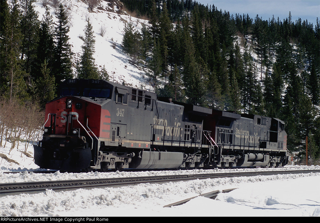 SP 347, 236, GE AC4400W helper set at Moffatt Tunnel